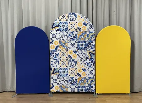 Arch Backdrop Set of 3 (for hire) - Mosaic, Pale Blue, Pink & Beige ...
