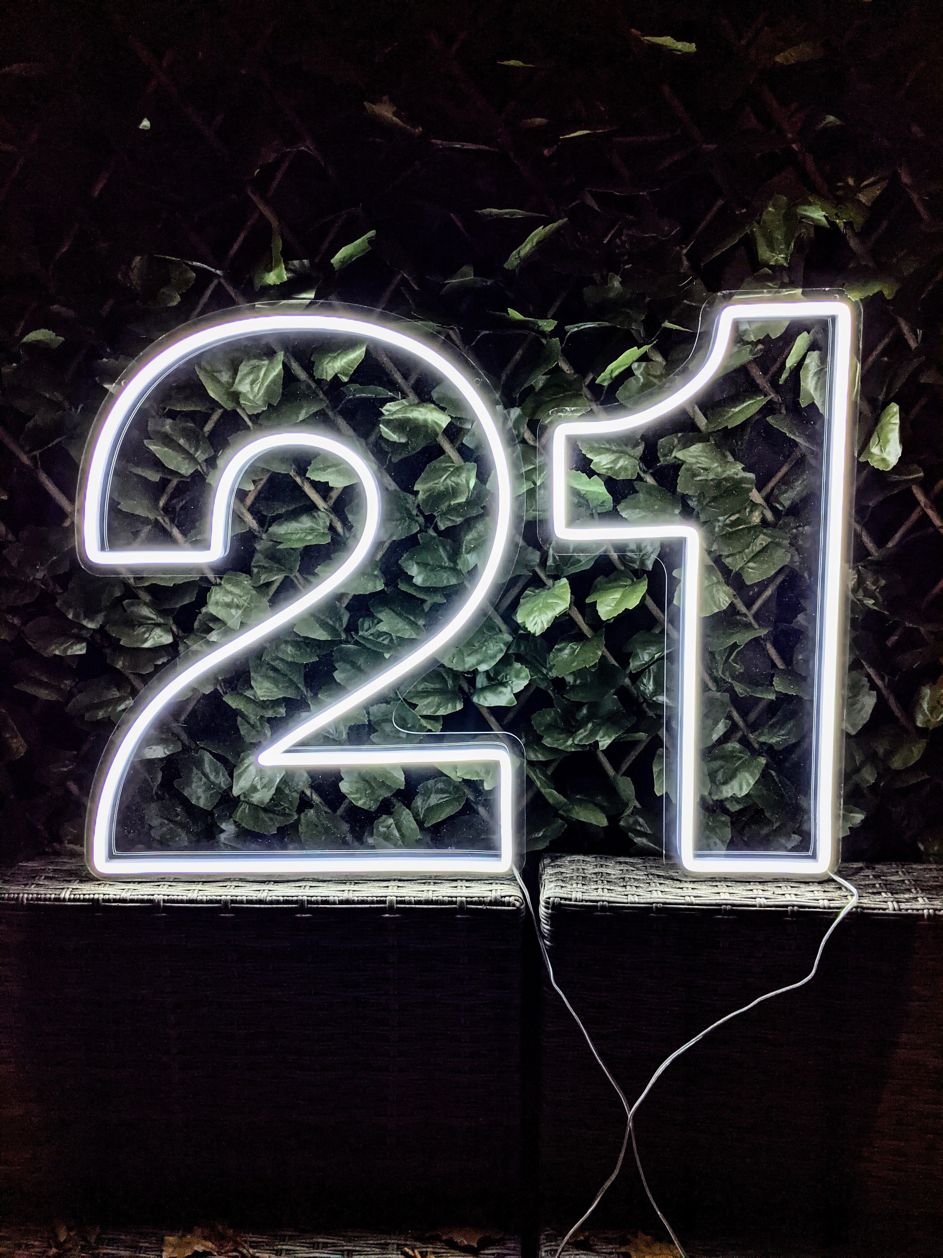 "21" Neon Sign For Hire – Neon Daddy