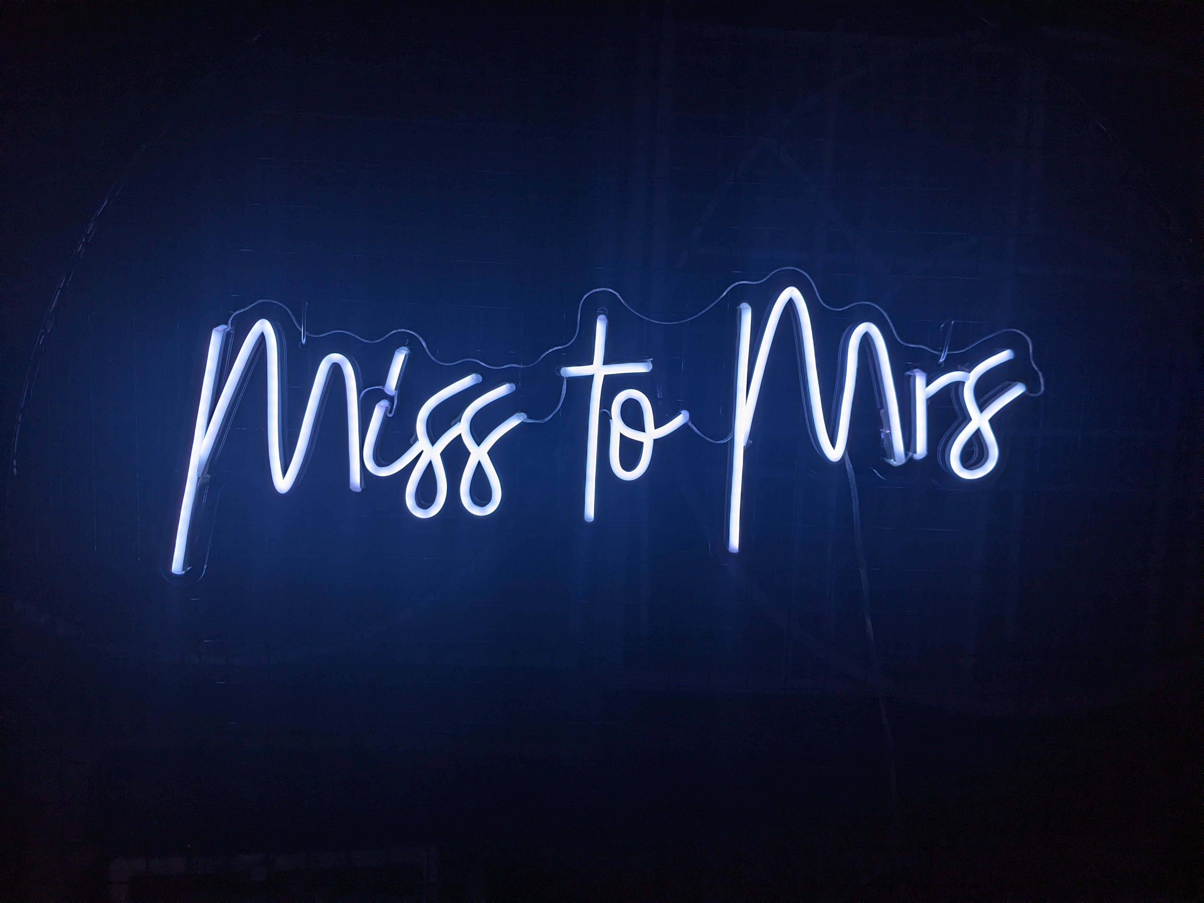 Miss to Mrs (Multicoloured) Neon Sign For Hire – Neon Daddy